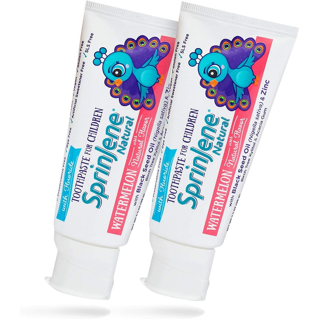 Organic Natural Watermelon Kids Toothpaste With Fluoride, Cavity ...