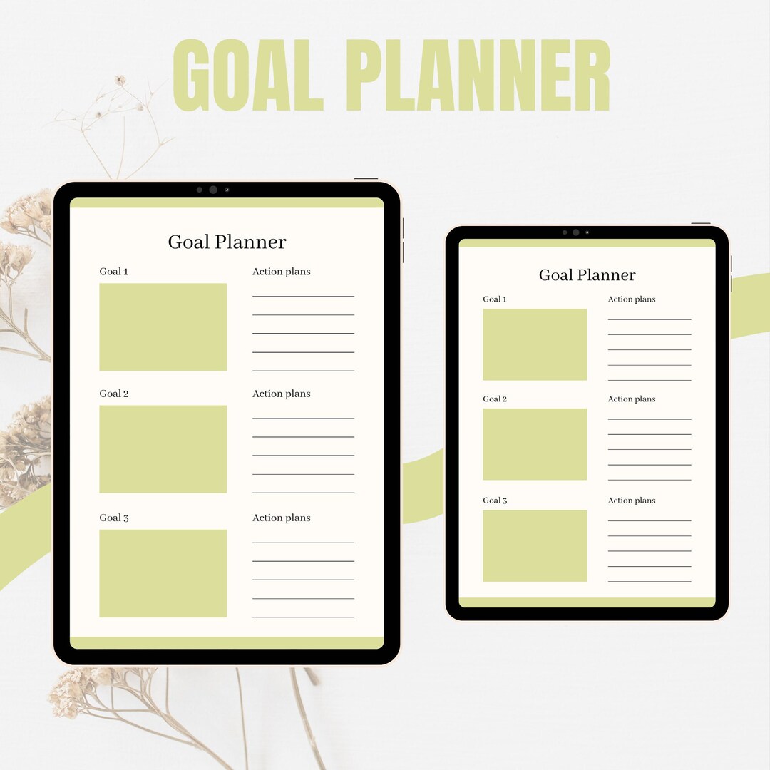 Minimalist Goal Tracker, Goal Planner, Daily Goals. Printable Template ...