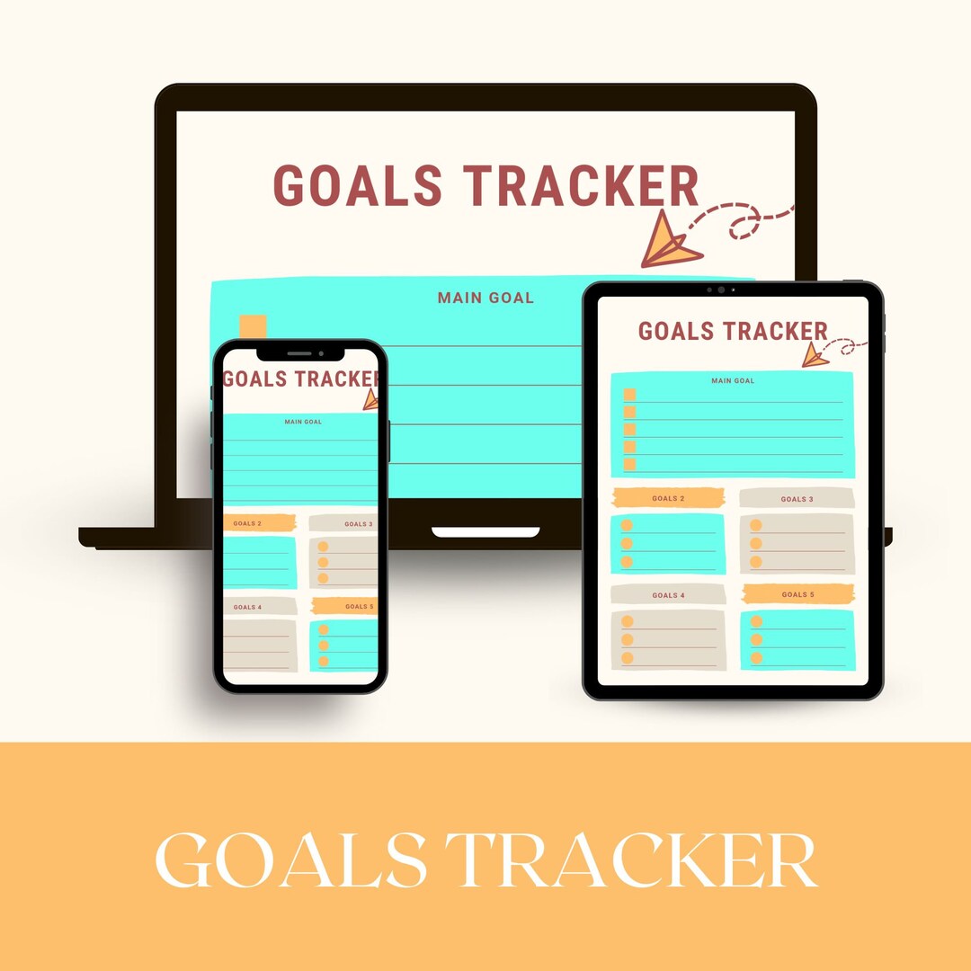 Goal Tracker, Goal Planner, Daily Goals. Printable Template, Strategy ...