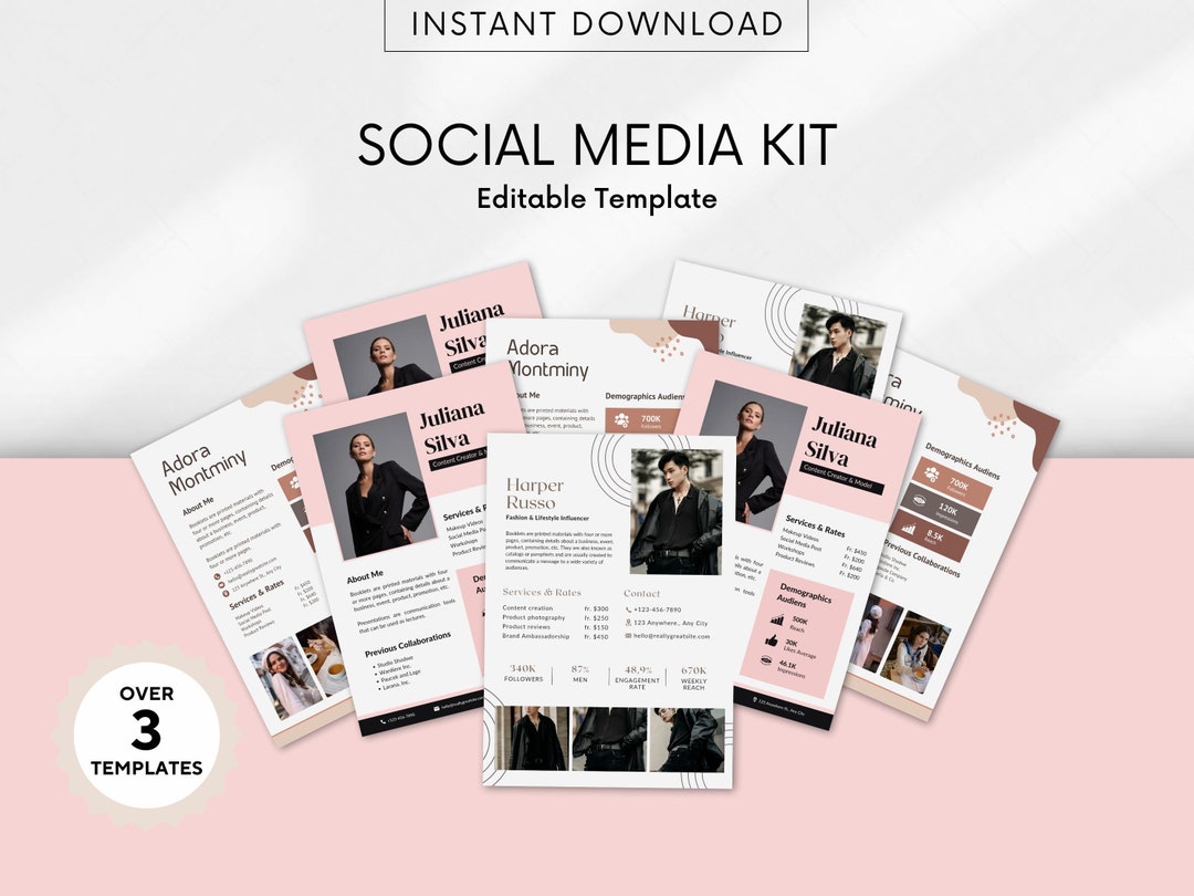 Ultimate Social Media Kit Bundle, Media Kit, Bloggers Media Kit ...