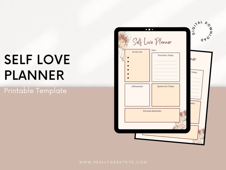 Self-love Planner Selfcare Planner Love Affirmation - Etsy