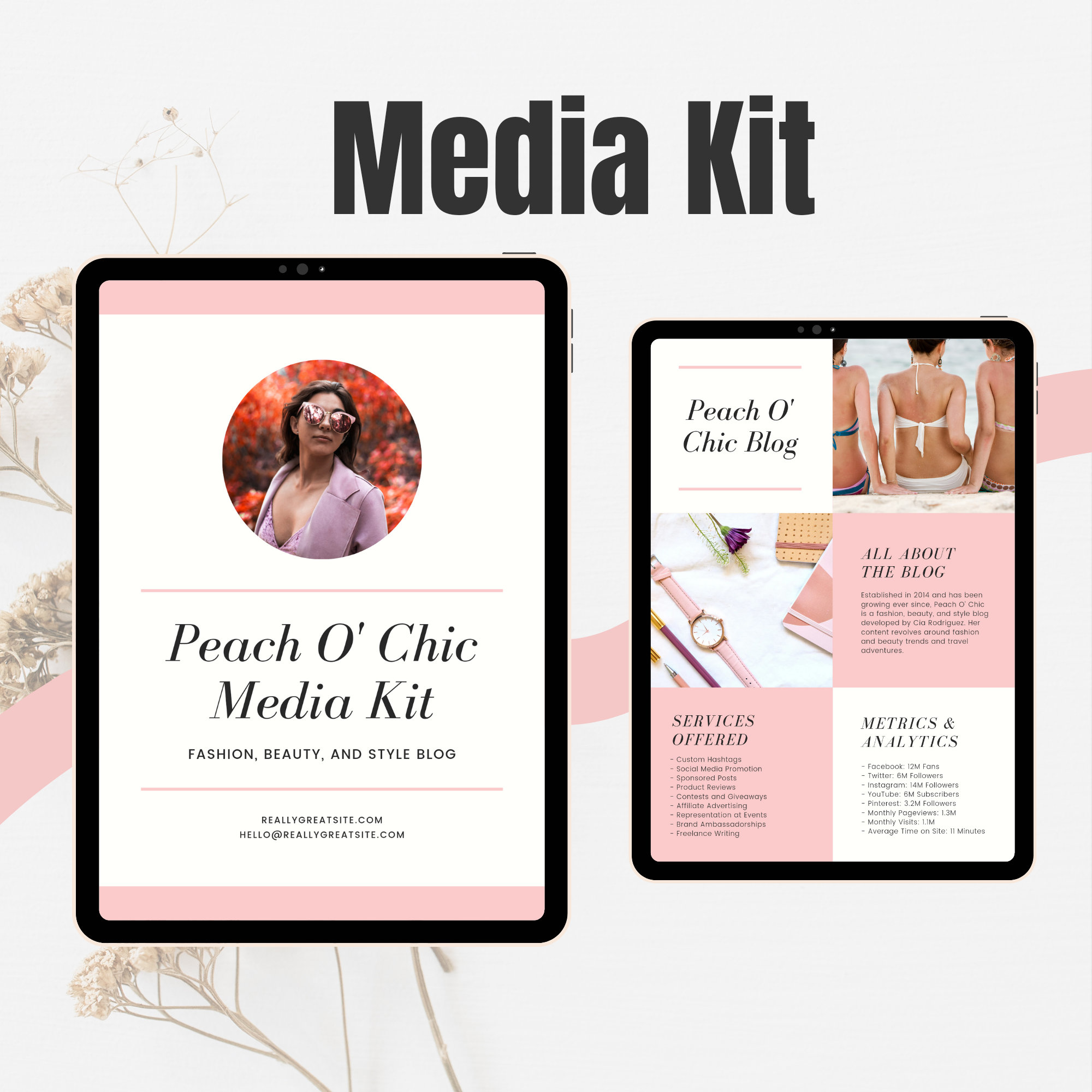 Fashion Social Media Kit, Media Kit, Bloggers Media Kit, Influencer ...