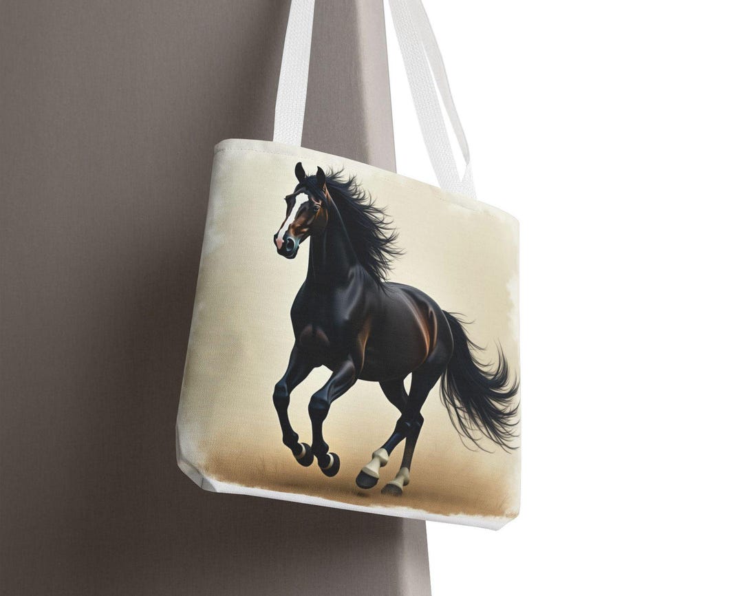 Horse Tote Bag, Equestrian Shoulder Bag, Animal Lover Gift, Farmhouse ...