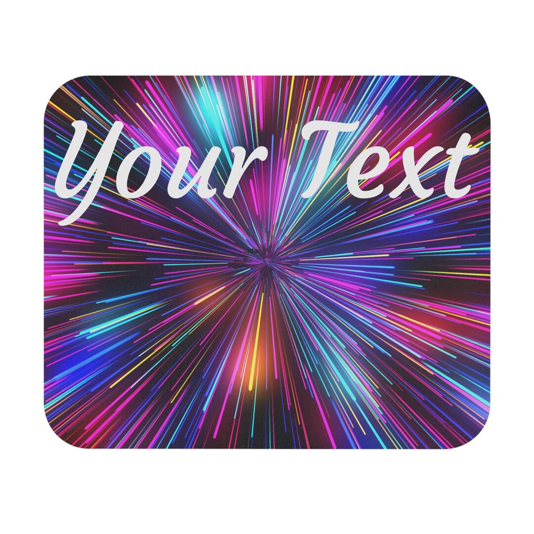 Vibrant Neon Lights Mouse Pad, Colorful Gaming Desk Accessory, Unique ...