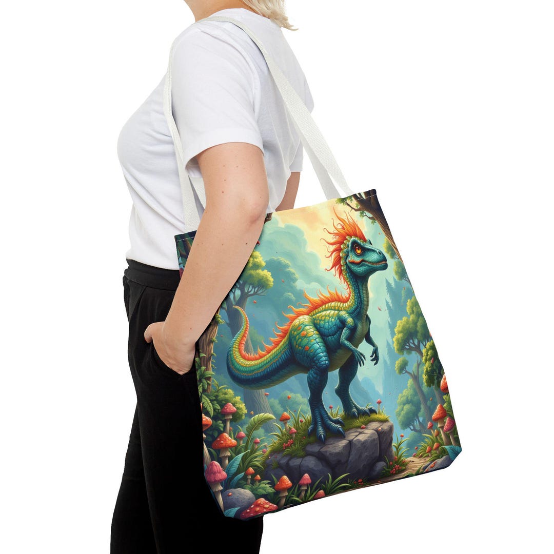 Velociraptor Tote Bag Dinosaur Lover Gift, Jurassic Park Fan Merch ...