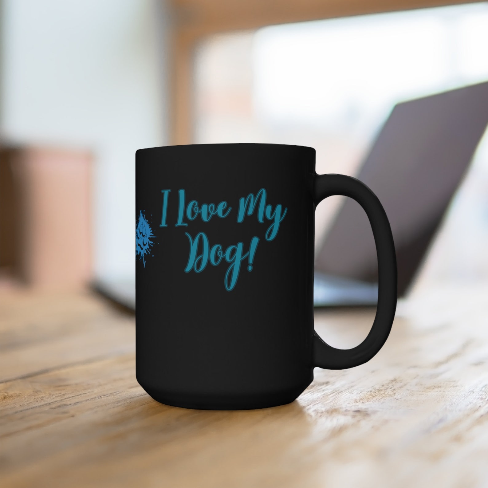 I Love My Dog Black Mug 15oz Dog Lover Mug Dog Lover Gift - Etsy