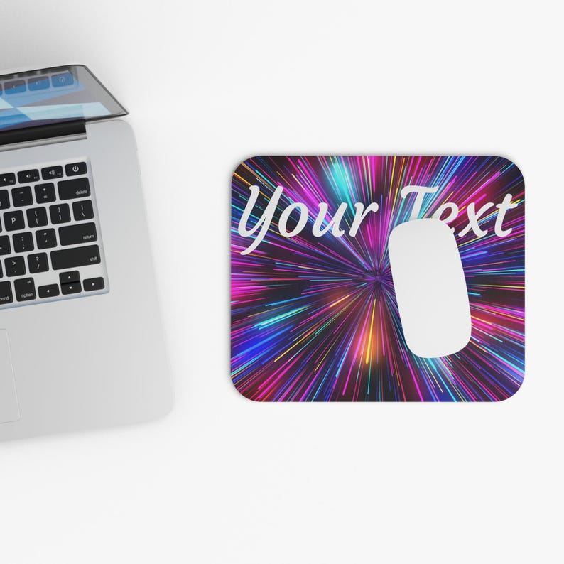 Vibrant Neon Lights Mouse Pad, Colorful Gaming Desk Accessory, Unique ...