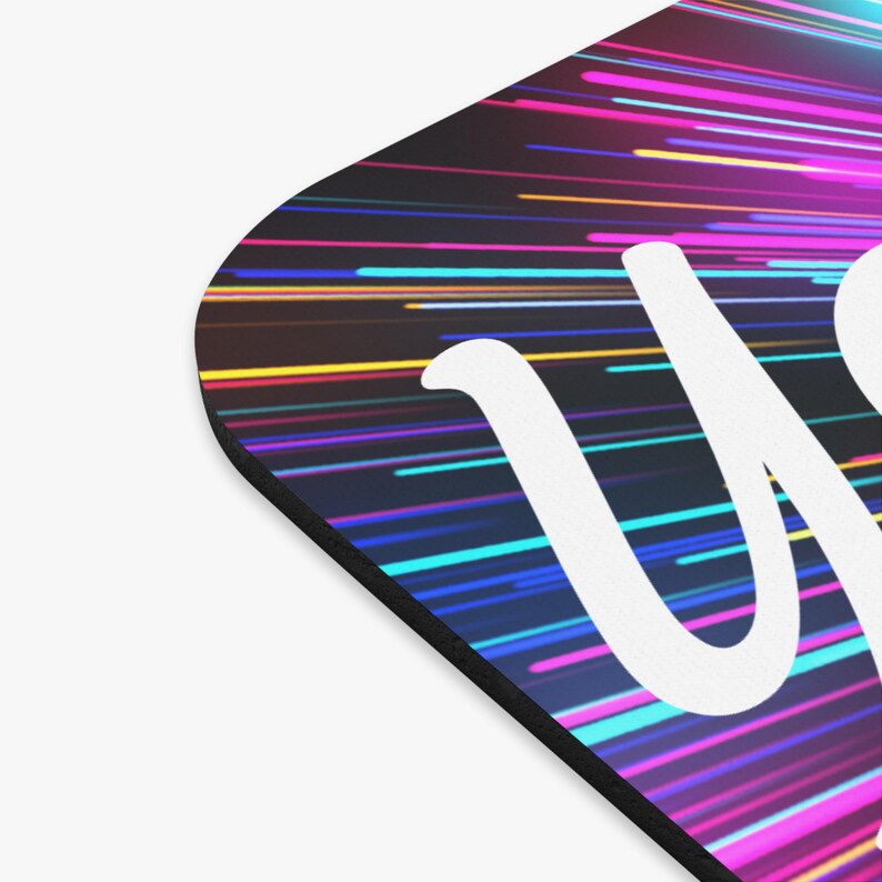 Vibrant Neon Lights Mouse Pad, Colorful Gaming Desk Accessory, Unique ...