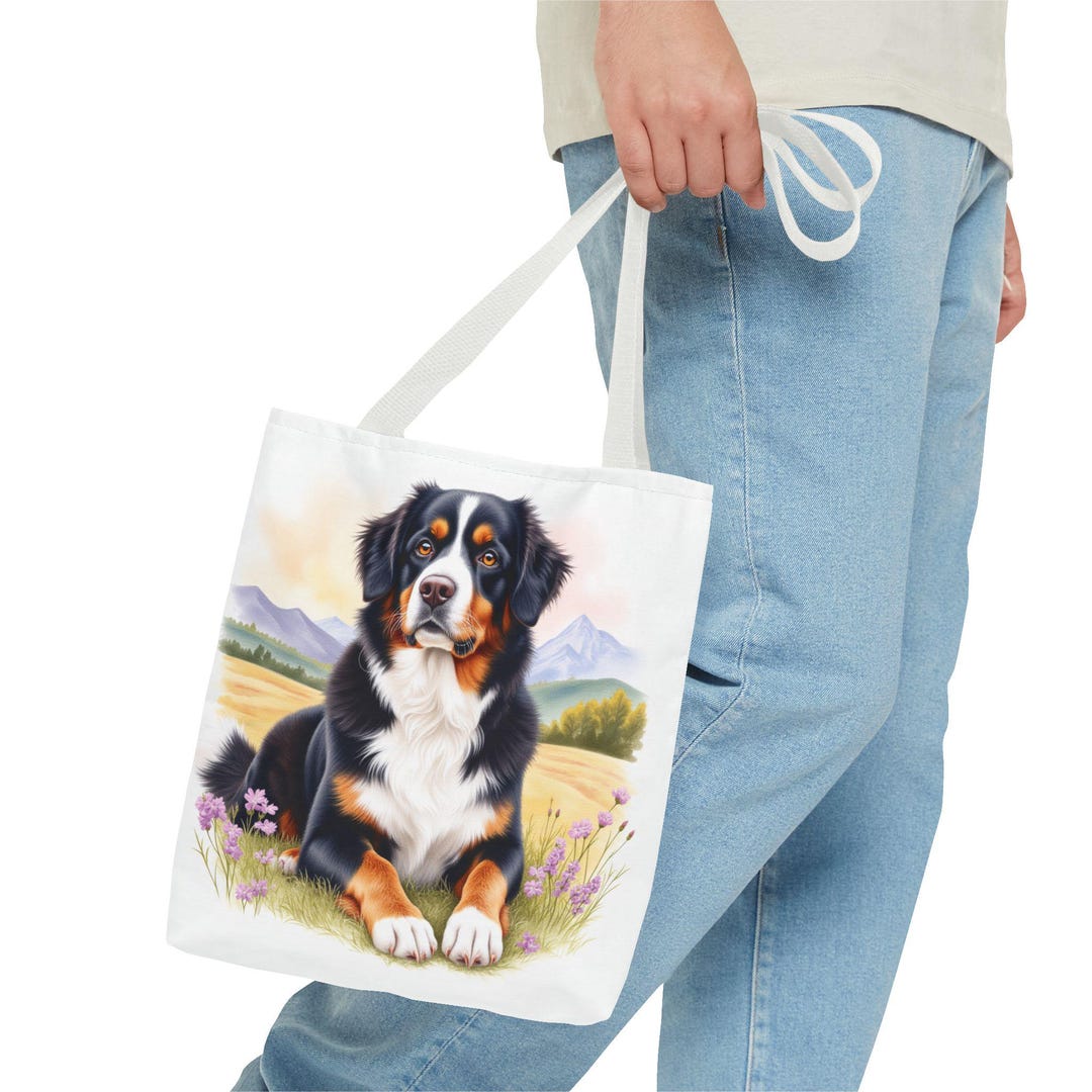 Bernise Mountain Dog Tote Bag Cute Dog Lover's Carryall, Reusable ...