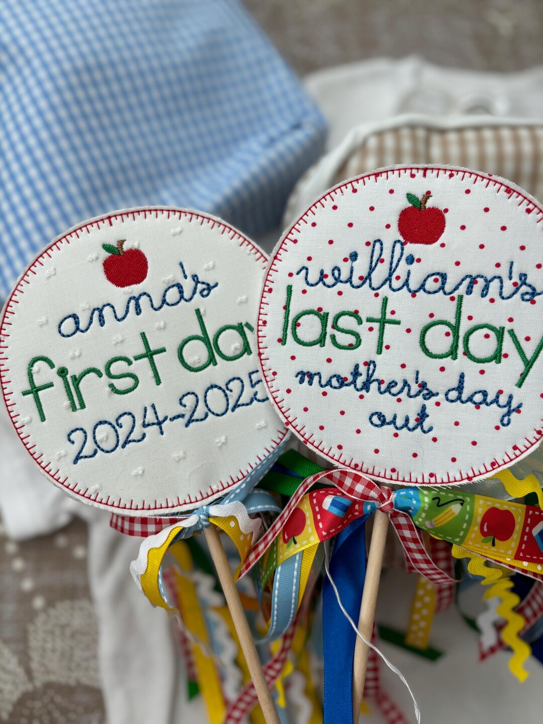 First Day of School Sign, Last Day of School Sign, Back to School Wand ...