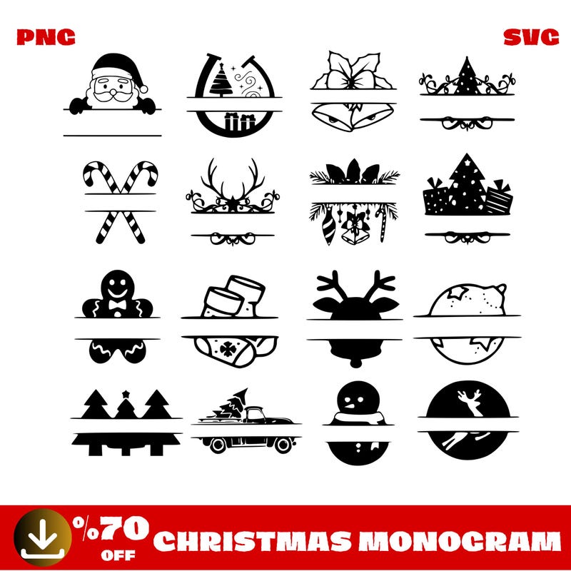 Christmas Frame Svg - Etsy