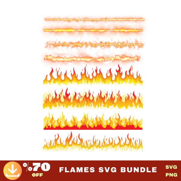 Flames Svg - Etsy