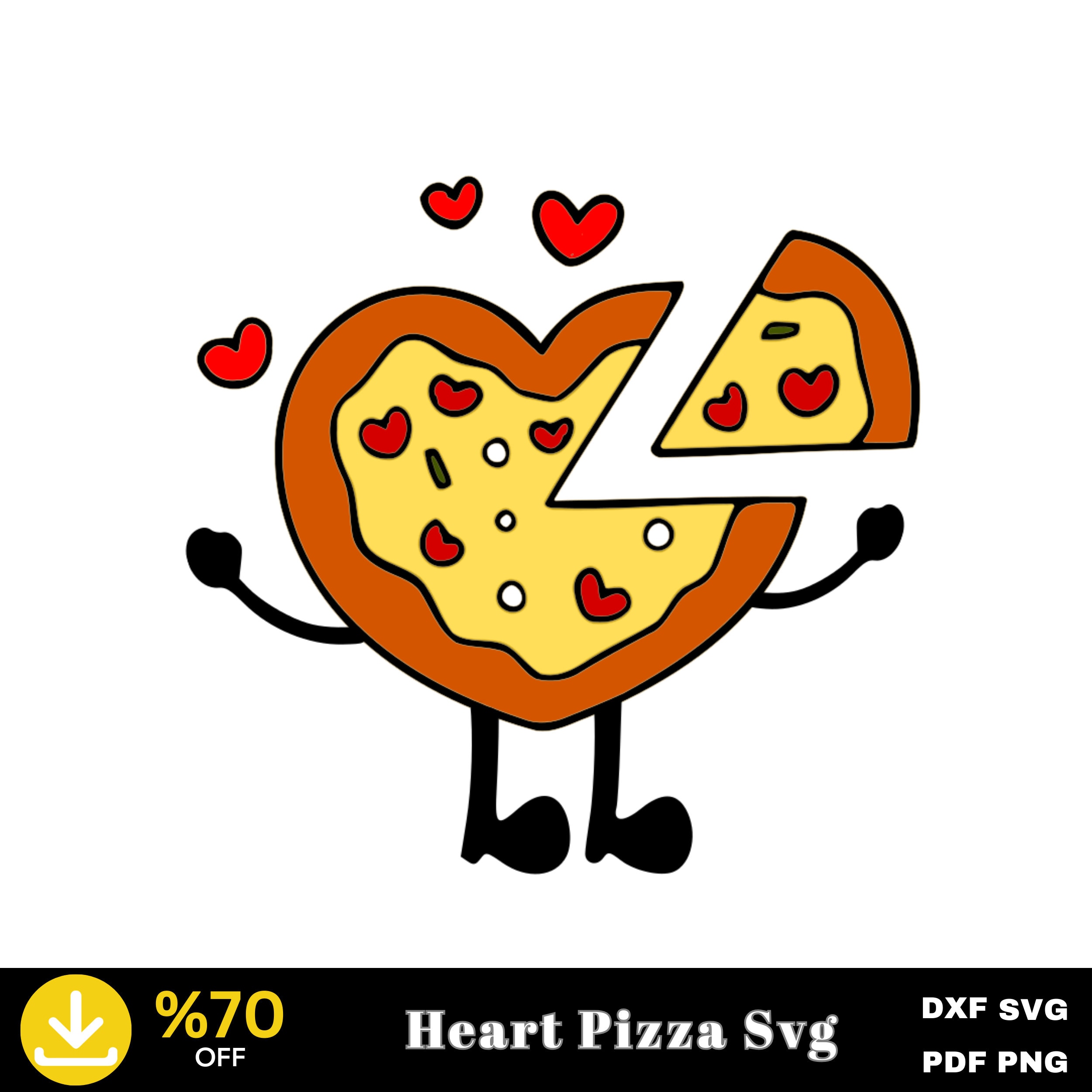 Heart Pizza Svg, Pizza Heart Shapes Svg Cut Files, Pizza Slice Svg T ...