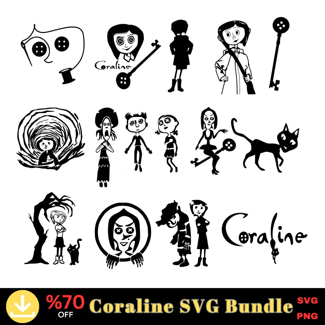 Coraline Svg Bundle, Coraline Face Svg, Coraline Ghost Children SVG Cut ...