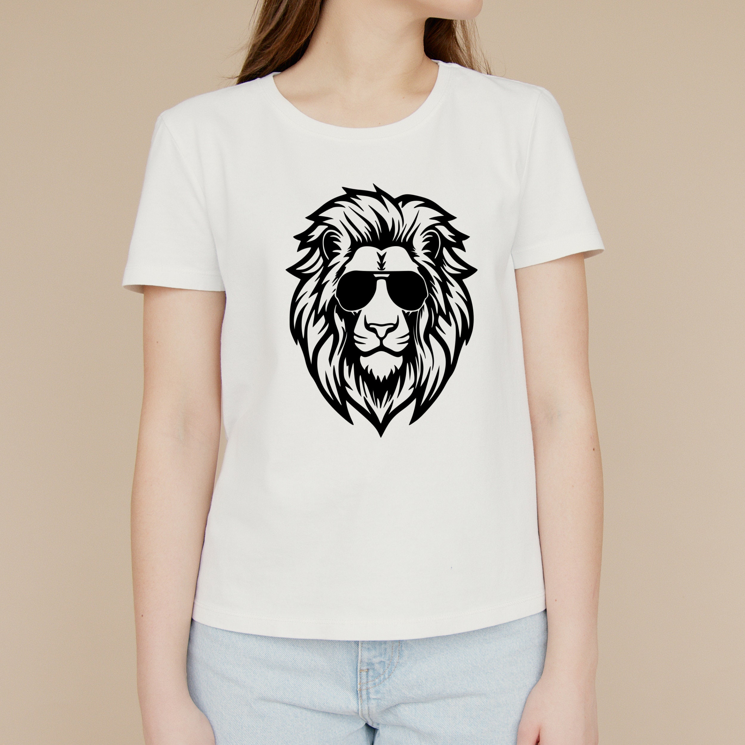 Lion Svg Bundle, Lion Roaring Face Silhouette Svg,lion With Glasses Svg ...