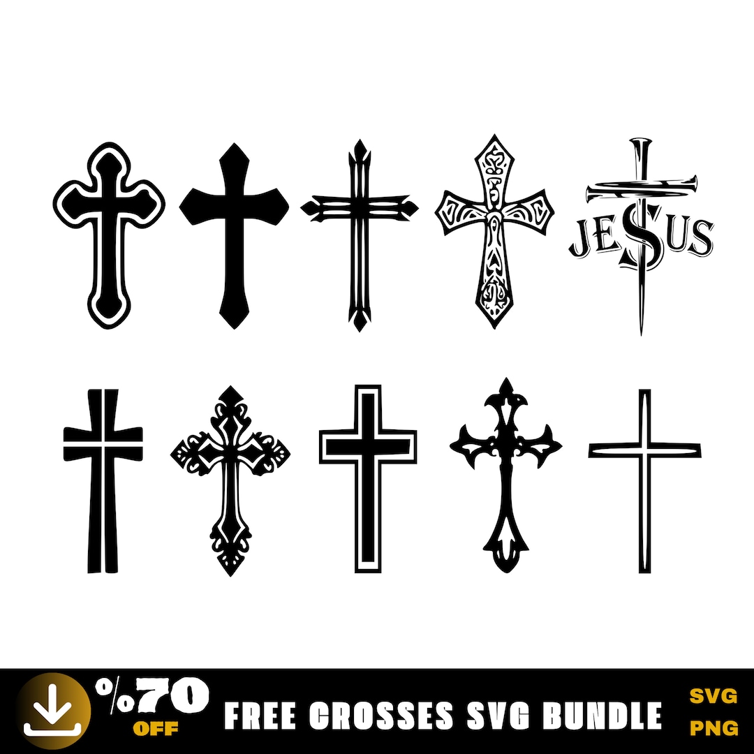 Free Crosses Svg Bundle, Christian Cross Svg Cut Files for Cricut ...
