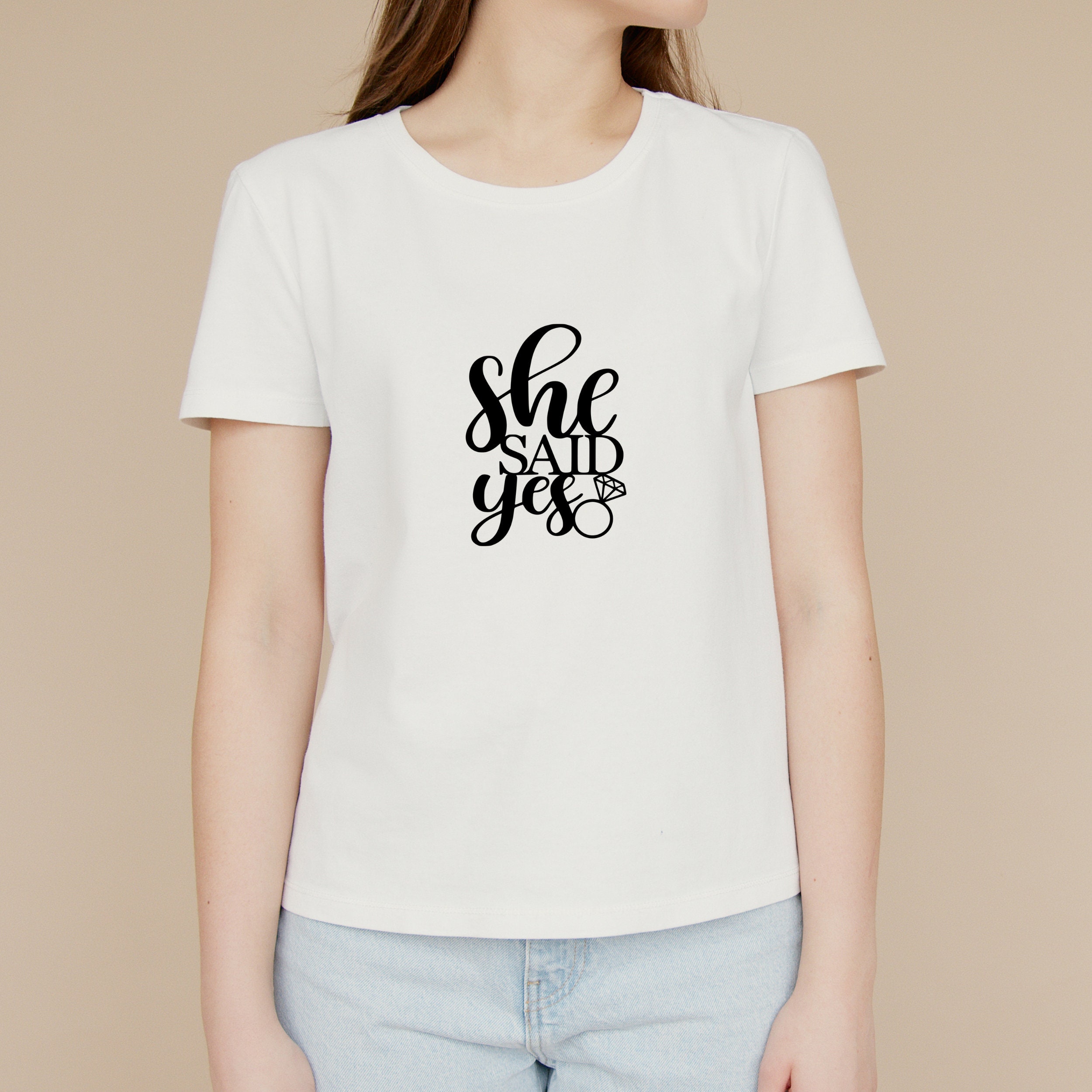 She Said Yes Svg, She Said Yes Sign Cut Files, Sticker, Engaged Clipart ...