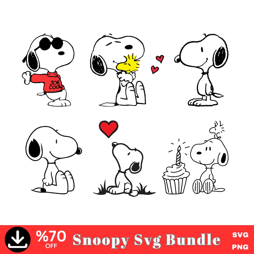 Snoopy Svg Bundle, Snoopy Birthday Svg Cut Files for Cricut, Digital Download-png - Etsy Canada