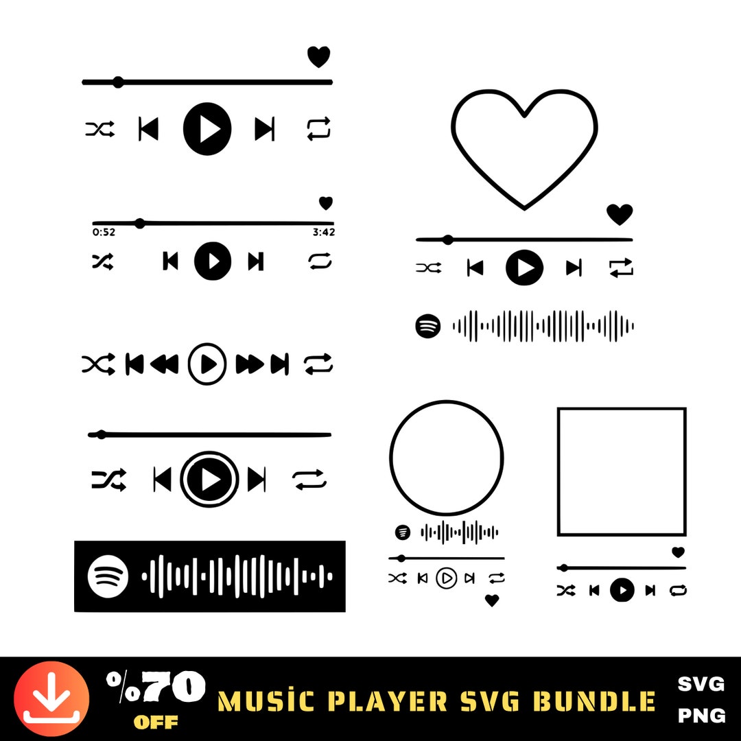 Music Player Svg Bundle, Acrylic Song Art Svg,play Buttons Svg Cut ...