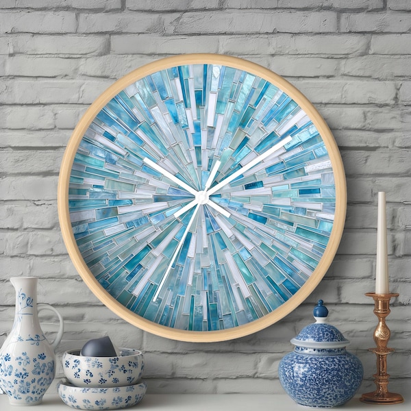 Blue Wall Clock - Etsy Australia