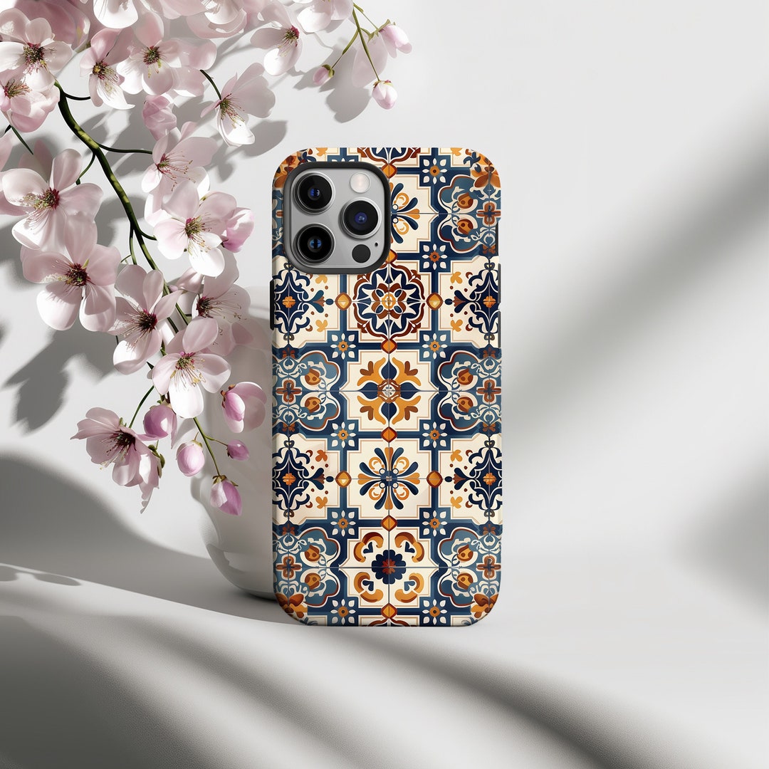 Portuguese Vintage Ceramic Mosaic Pattern Tile Tough Case Cover ...