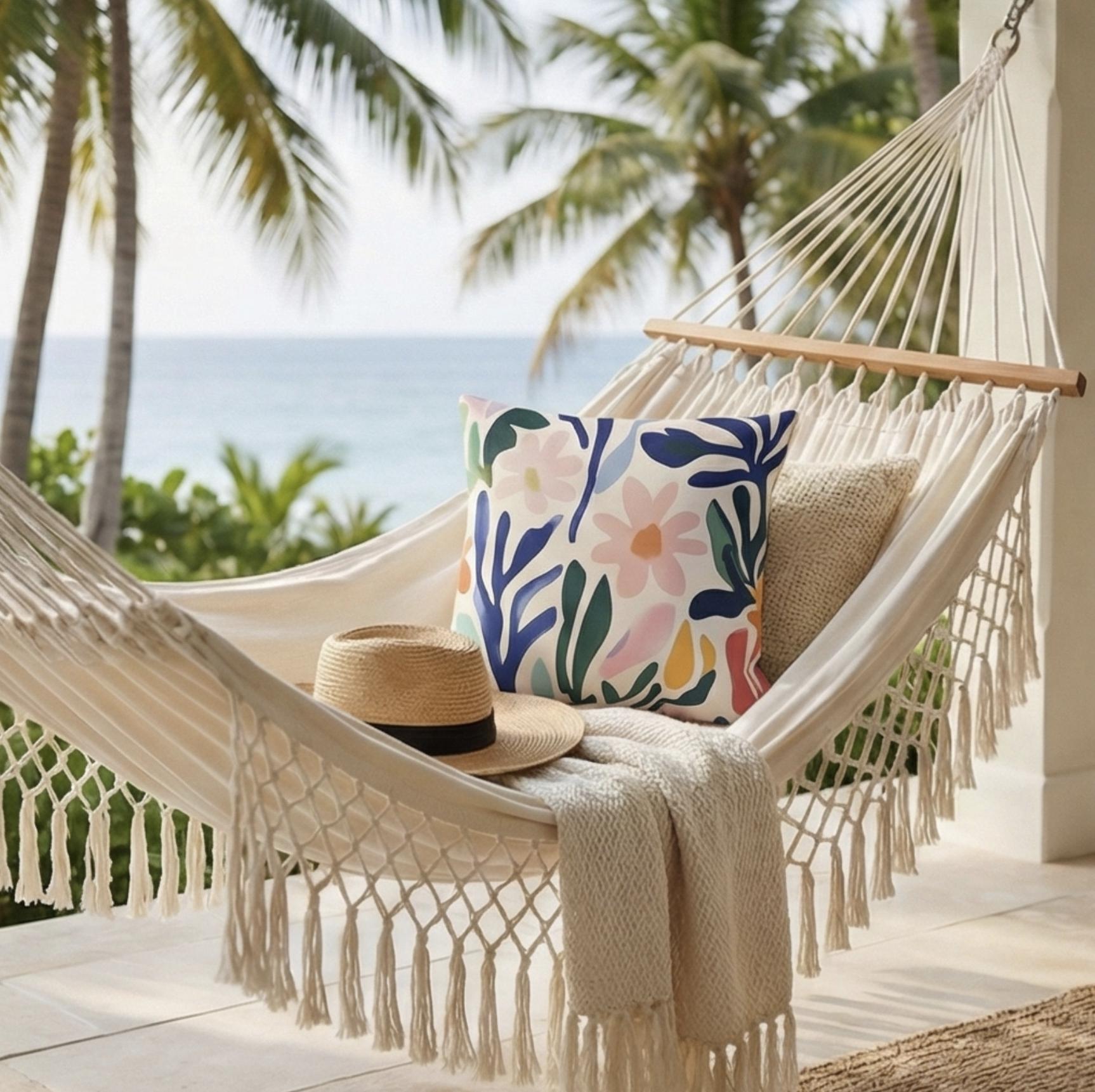 Watercolor Floral Pattern Outdoor Pillow | Artsy, Coastal, Colorful ...