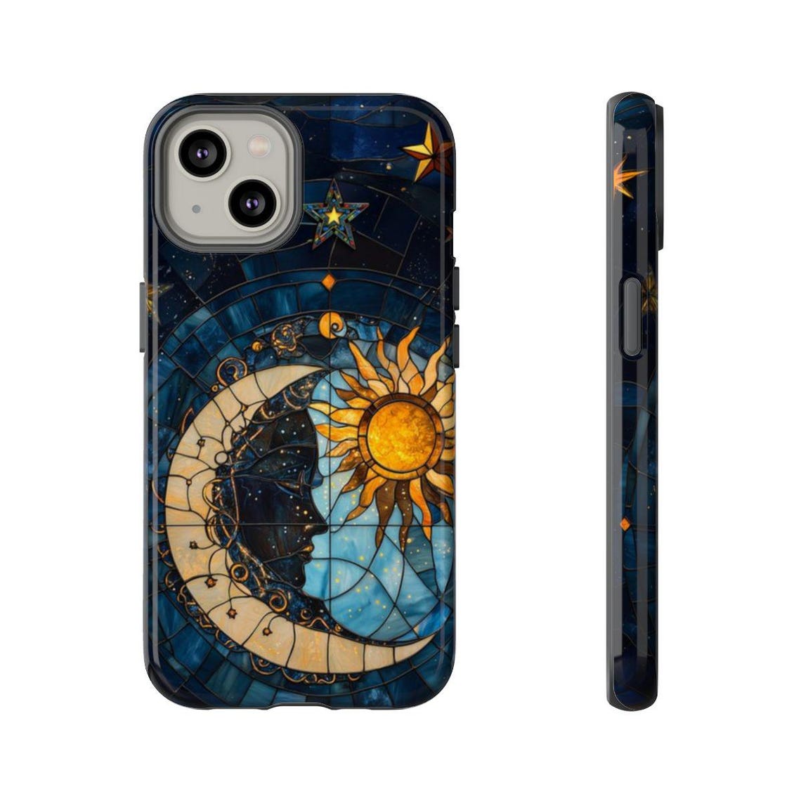 Crescent Moon Celestial Stained Glass Tough Phone Case Cover | iPhone ...