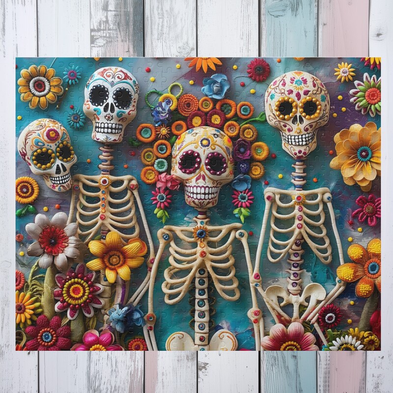 Sugar Skull Puzzle - Etsy