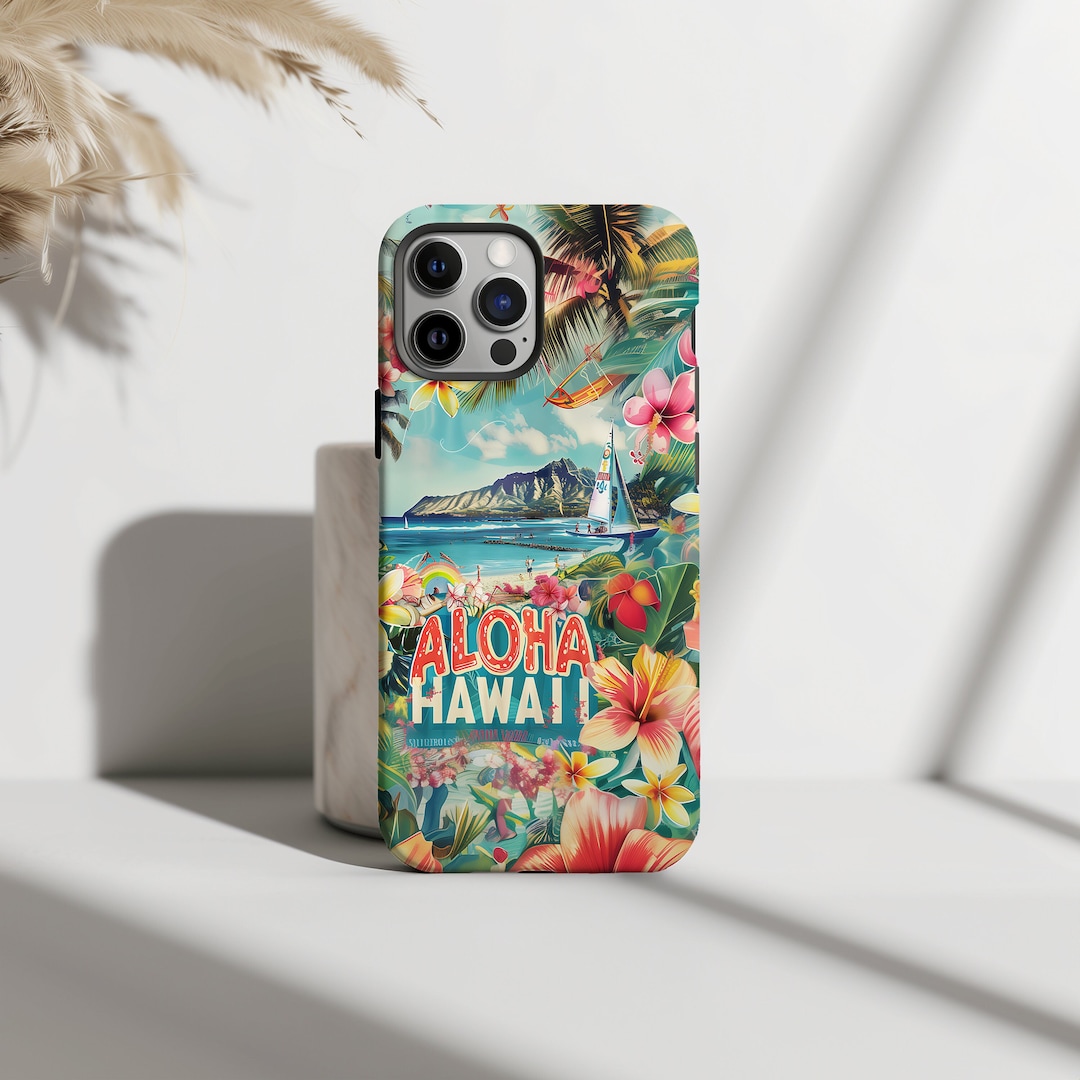 HAWAII ALOHA Floral Beach Summer Flower Art Tough Phone Case Cover ...