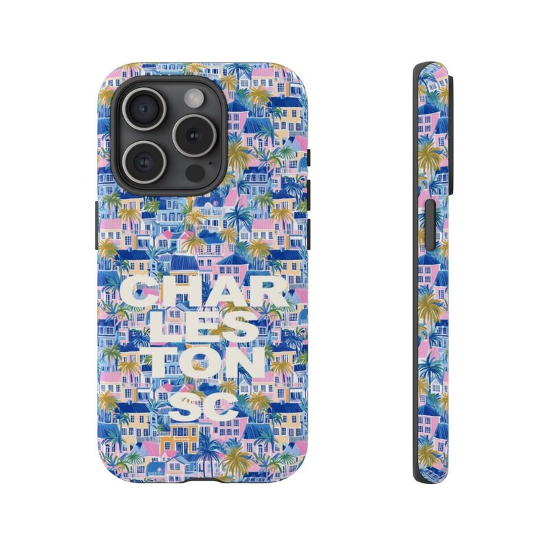 Charleston SC Houses Coastal Pattern Tough Phone Case Cover | iPhone ...