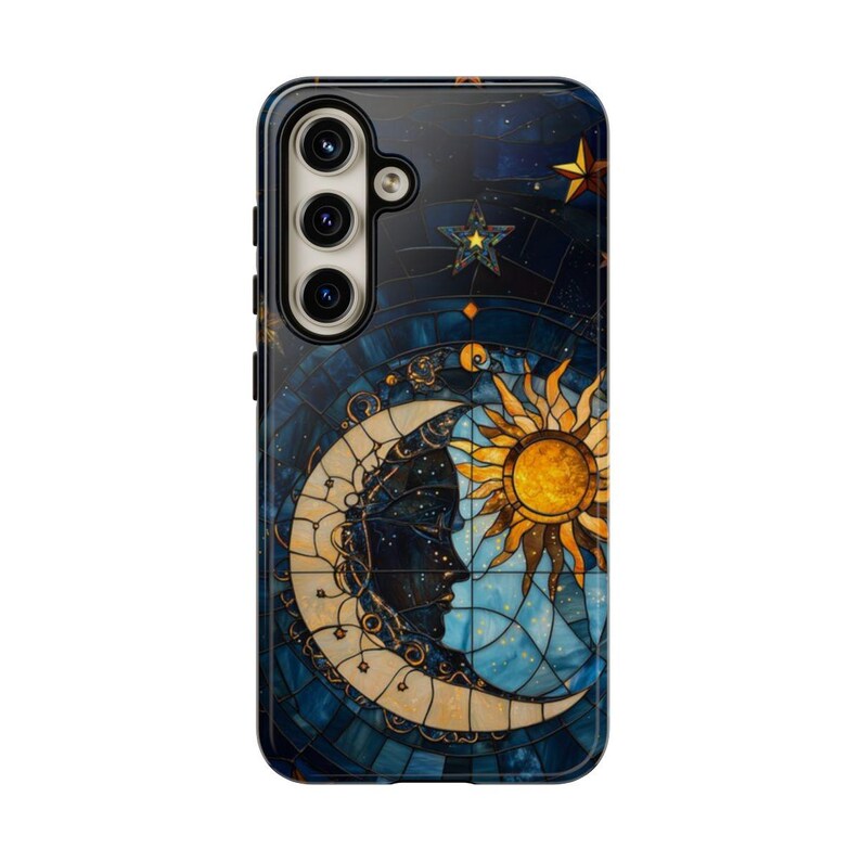 Crescent Moon Celestial Stained Glass Tough Phone Case Cover | iPhone ...