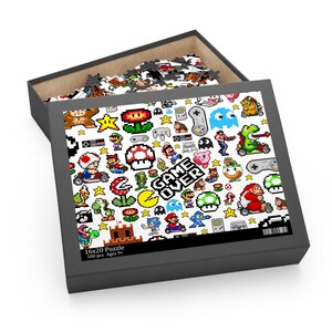 Arcade Gamer Puzzle / Retro Video Game Puzzel Puzzle / 8 Bit Character ...