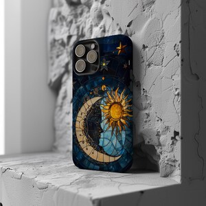 Crescent Moon Celestial Stained Glass Tough Phone Case Cover | iPhone ...