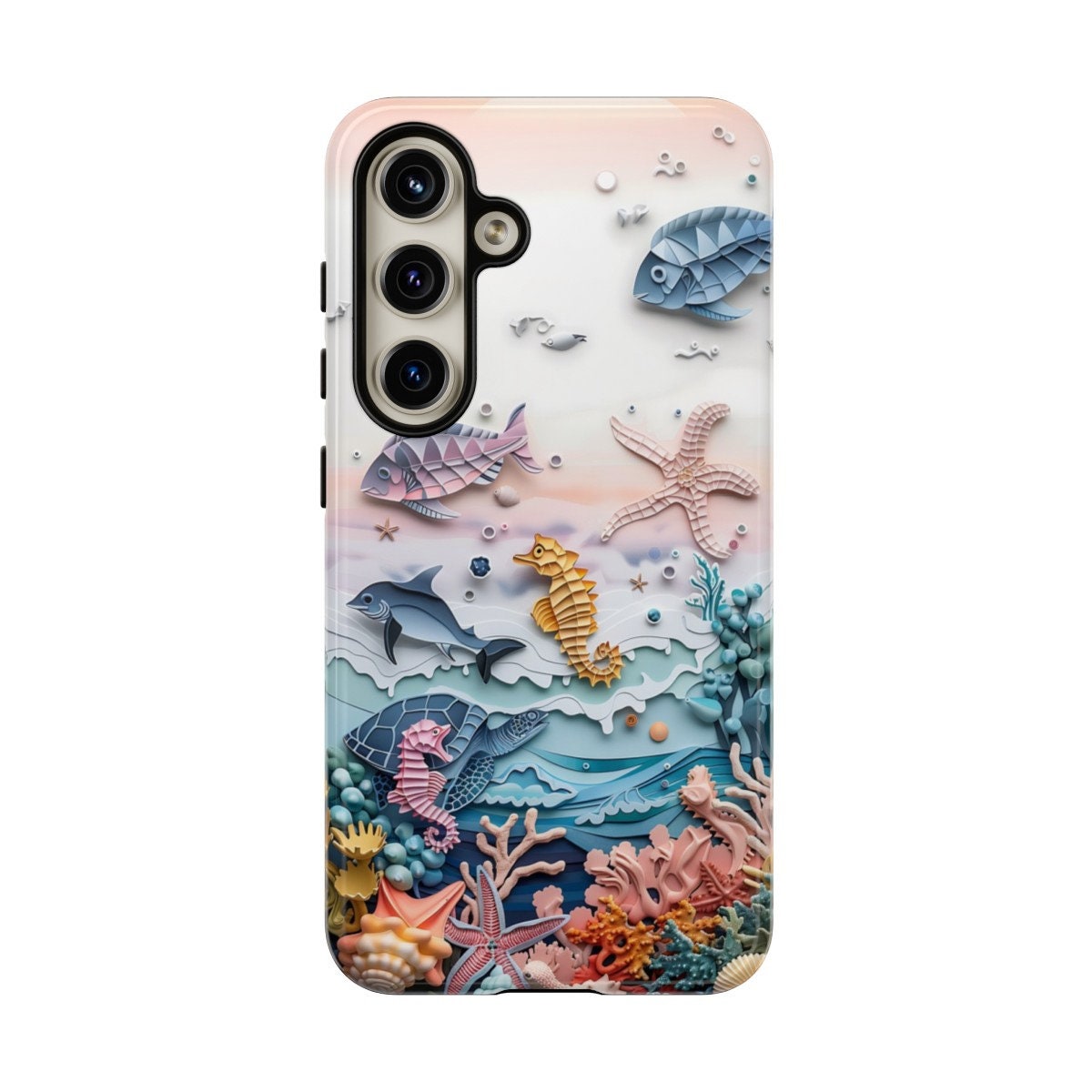 Coastal Sea Life Fish 3D Effect Tough Phone Case Cover | iPhone PRO Max ...