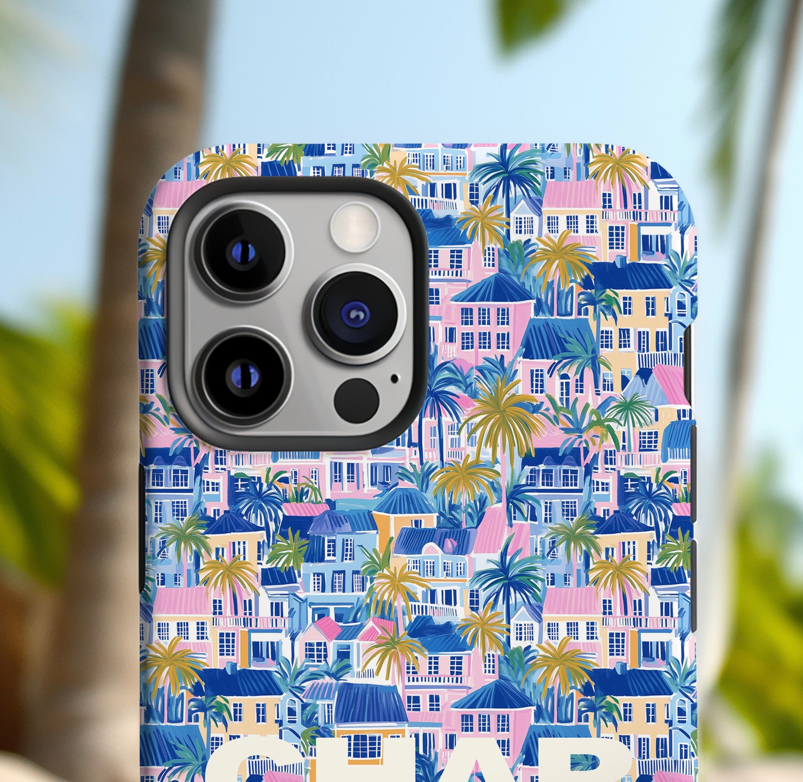 Charleston SC Houses Coastal Pattern Tough Phone Case Cover | iPhone ...
