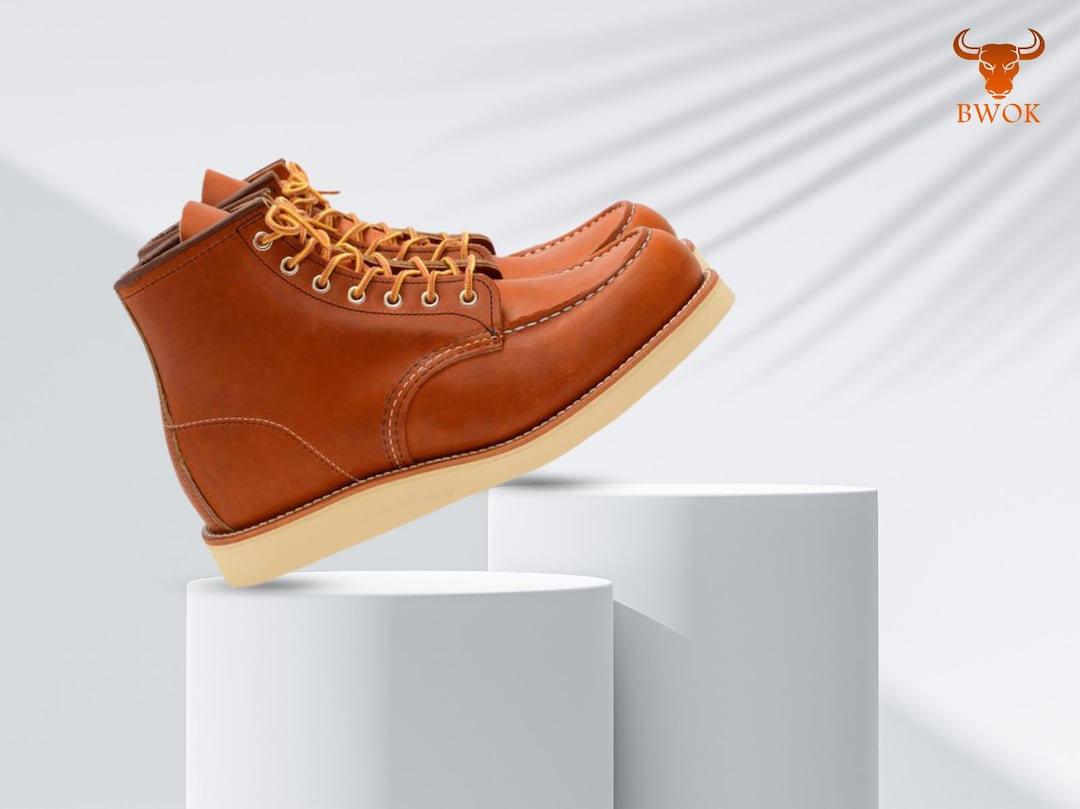 Mock Toe Leather Shoes Men's Tooling Boots & Women's Rhubarb Boots Mid ...