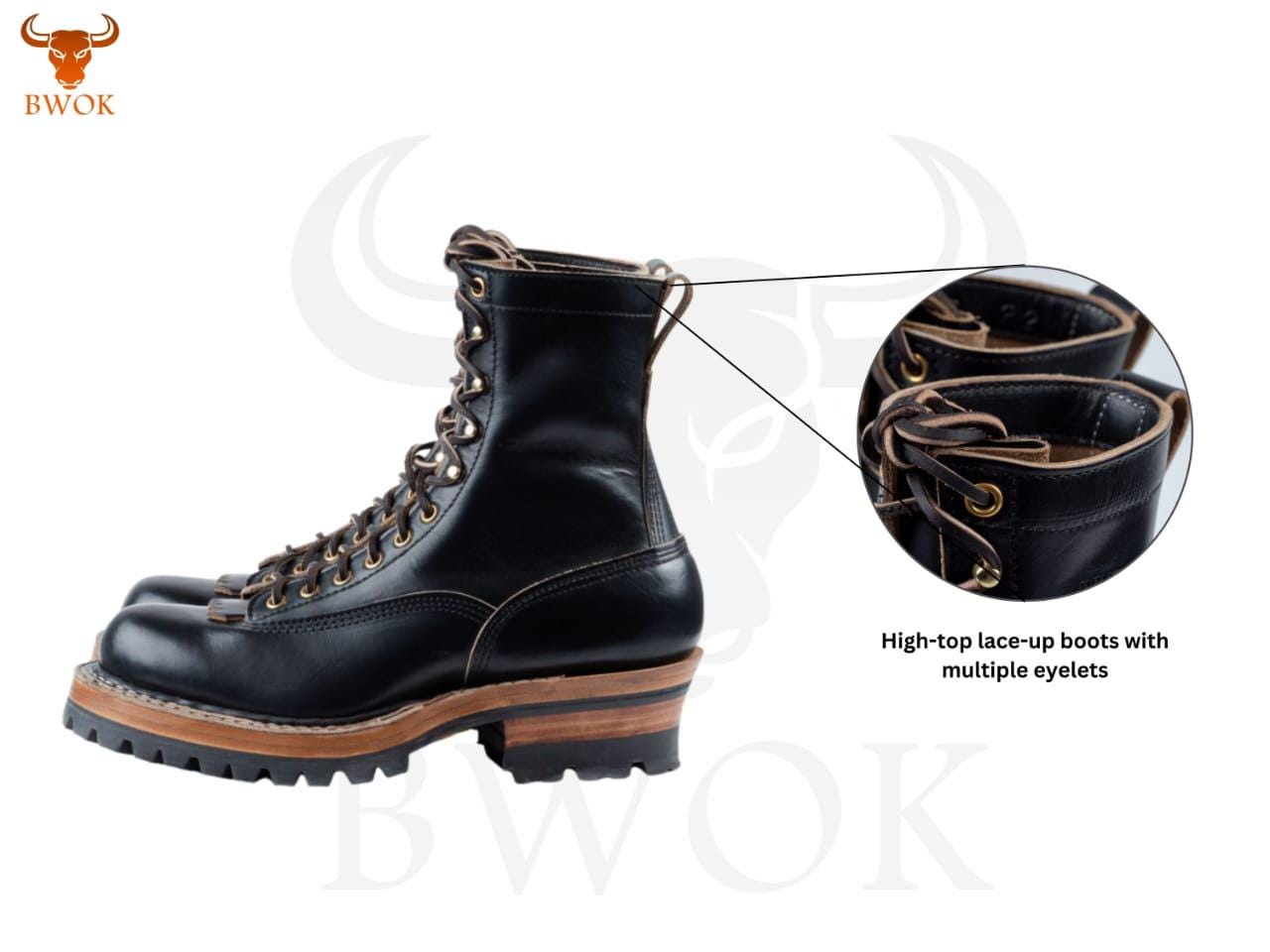 Handmade Leather Boots Smoke Jumper Rigger Commando Boots Work Boots ...