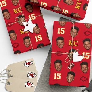 Patrick Mahomes Wrapping Paper, Kansas City Chiefs Wrapping Paper ...