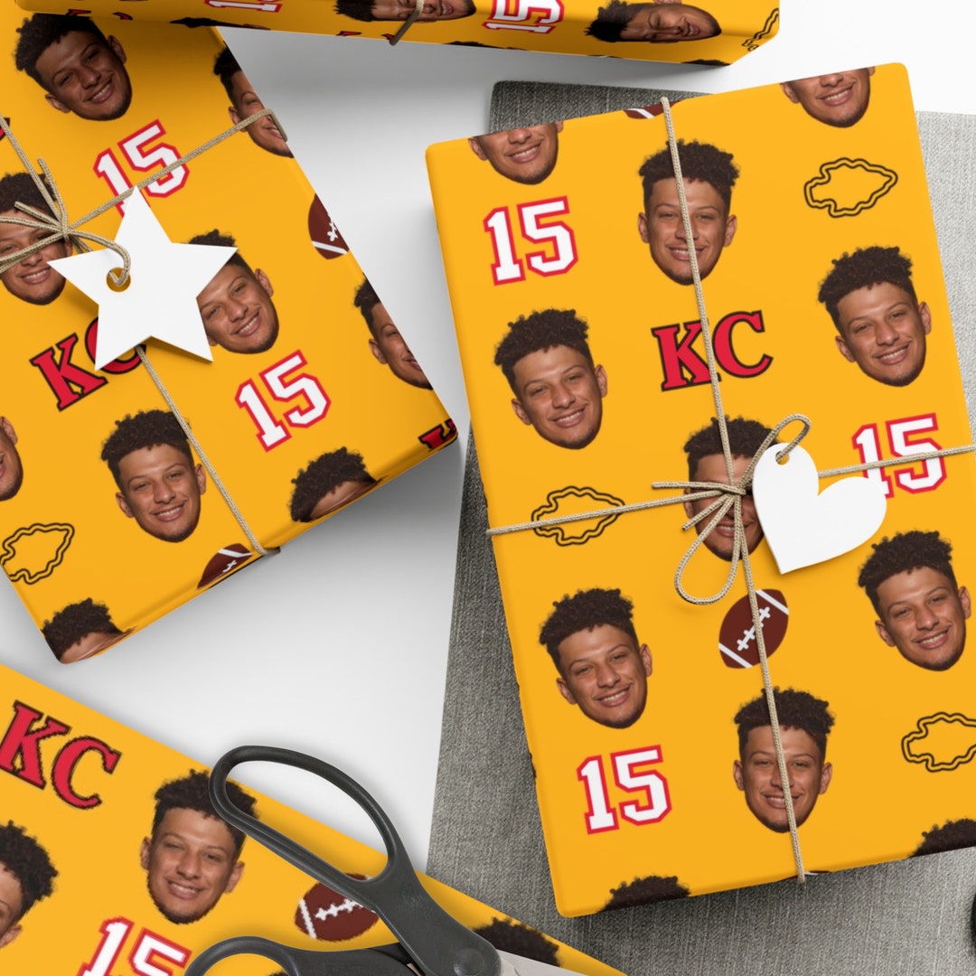 Patrick Mahomes Jersey Wrapping Paper, Kansas City Chiefs Wrapping ...