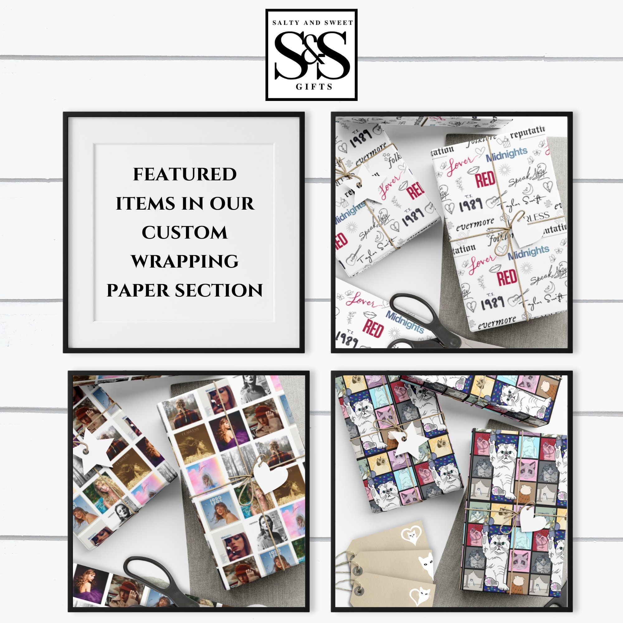 Taylor Wrapping Paper, Swiftmas, Taylors Version, Swifite Wrapping ...