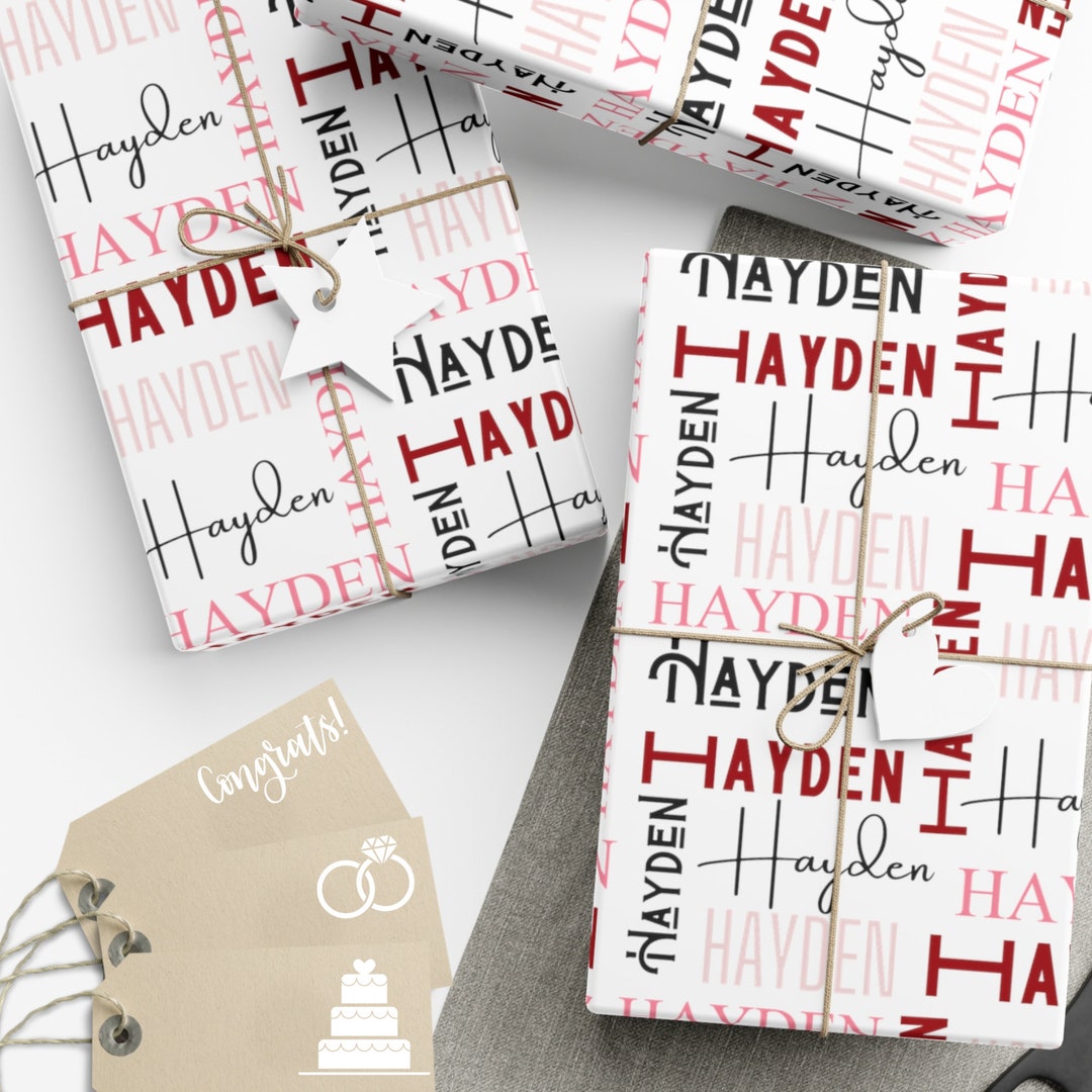 Custom Wrapping Paper Personalized Wrapping Paper Personalized Gift ...