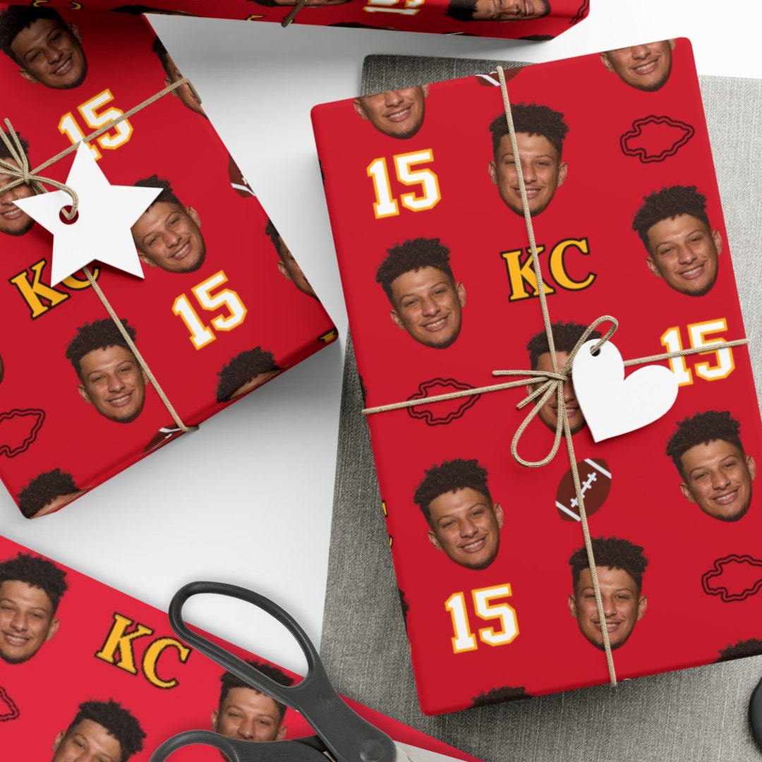 Patrick Mahomes Wrapping Paper, Kansas City Chiefs Wrapping Paper ...