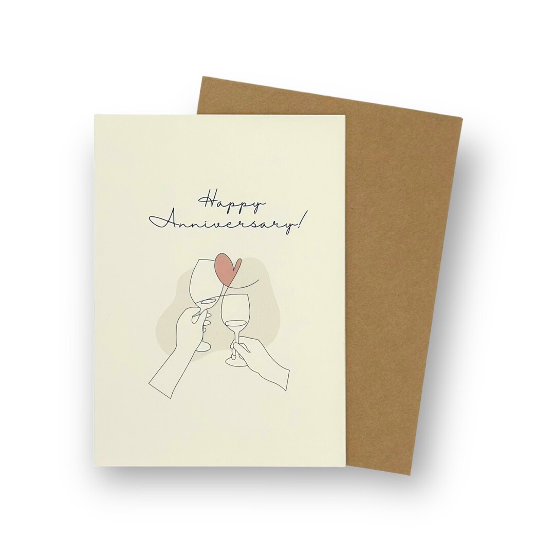 Cheers to Our Anniversary Greeting Card Sentimental - Etsy