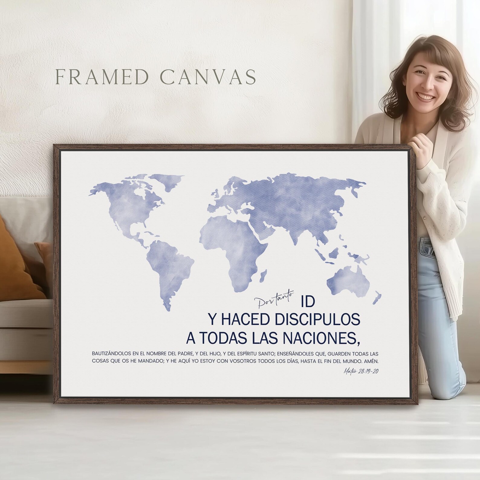 Spanish the Great Commission Bible Verse Poster/canvas Wall Art ...