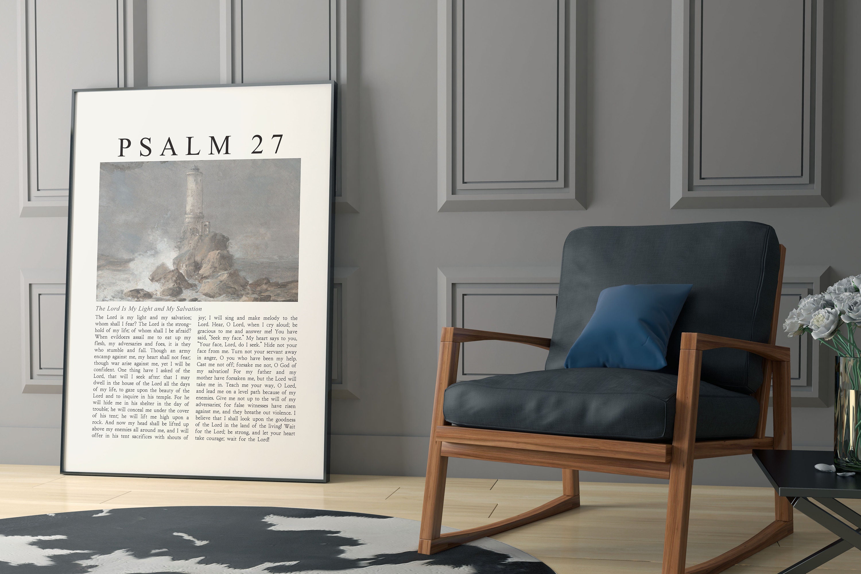 Psalm 27 the Lord is My Light and My Salvation Bible Verse Unframed ...