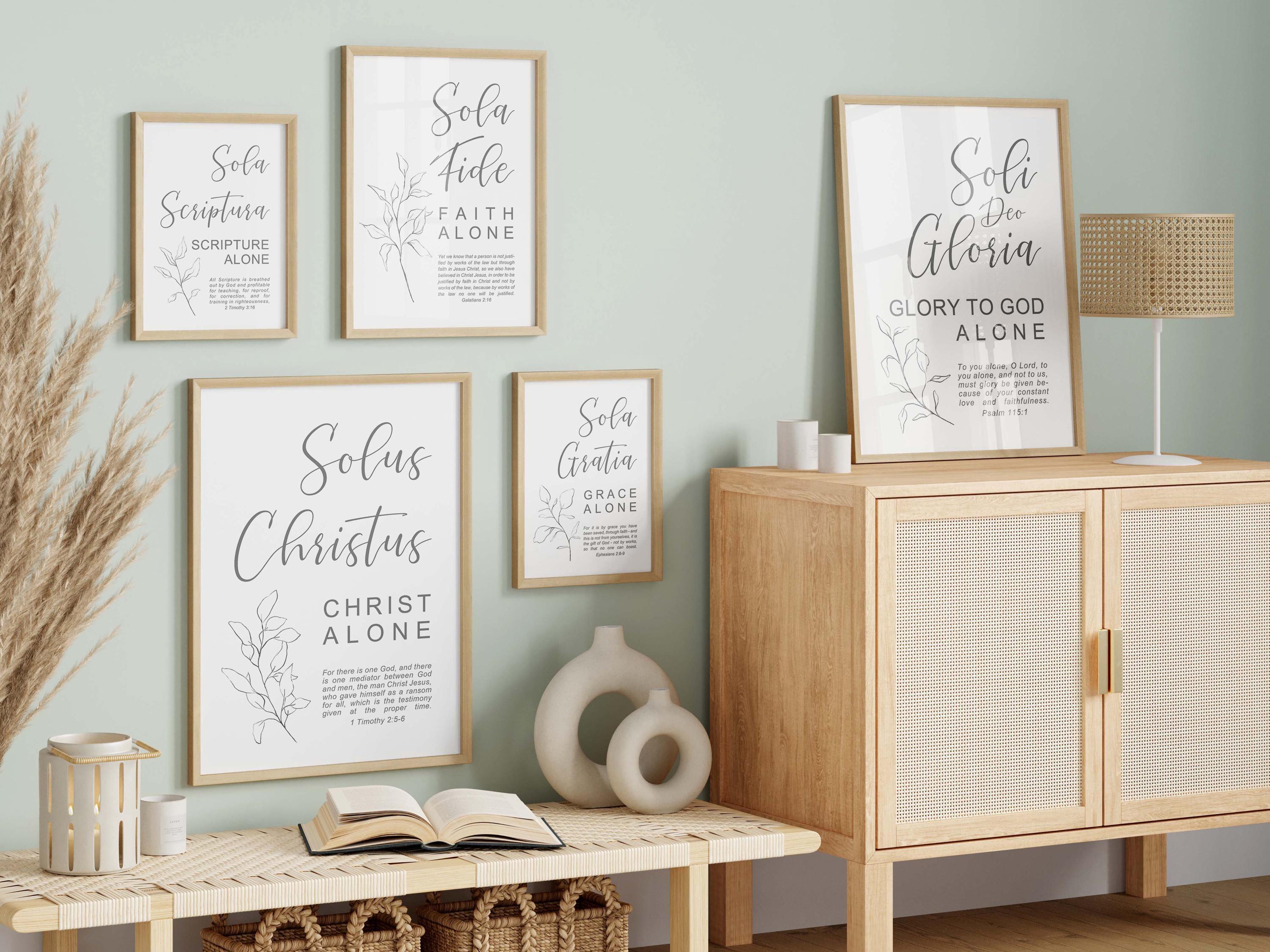 The 5 Solas of the Reformation Poster/canvas Wall Art Gallery ...