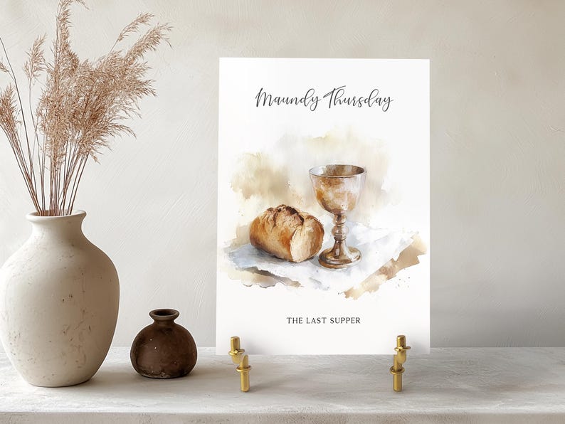 Christian Holy Week Easter Story Cards, Religious Easter Advent ...