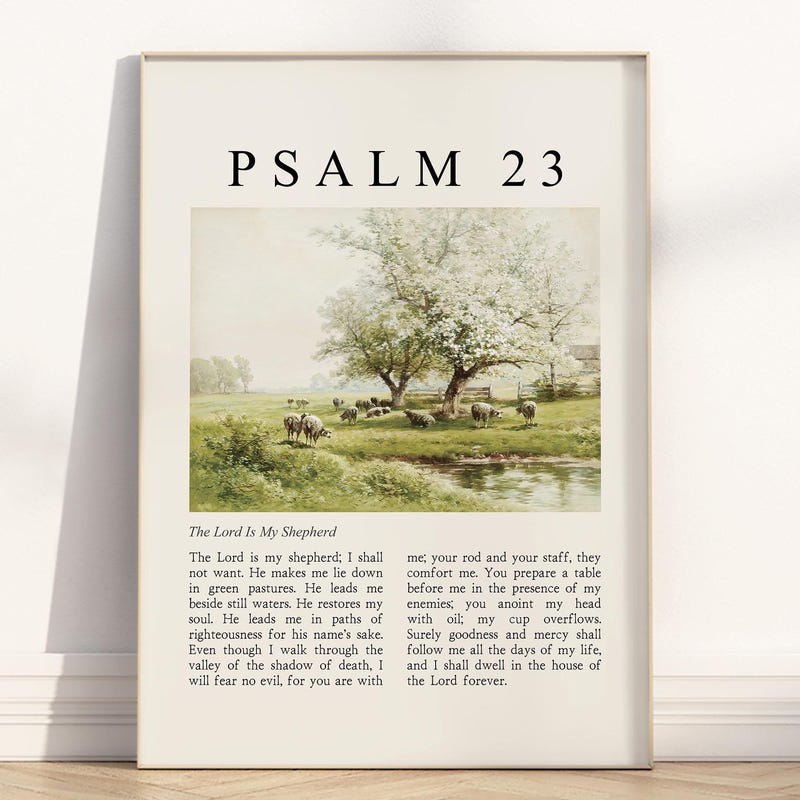 Psalm 23 Painting Framed - Etsy