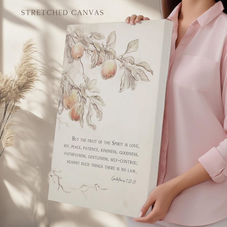 Fruit of the Spirit Bible Verse Wall Art Poster/canvas, Galatians 5:22 ...