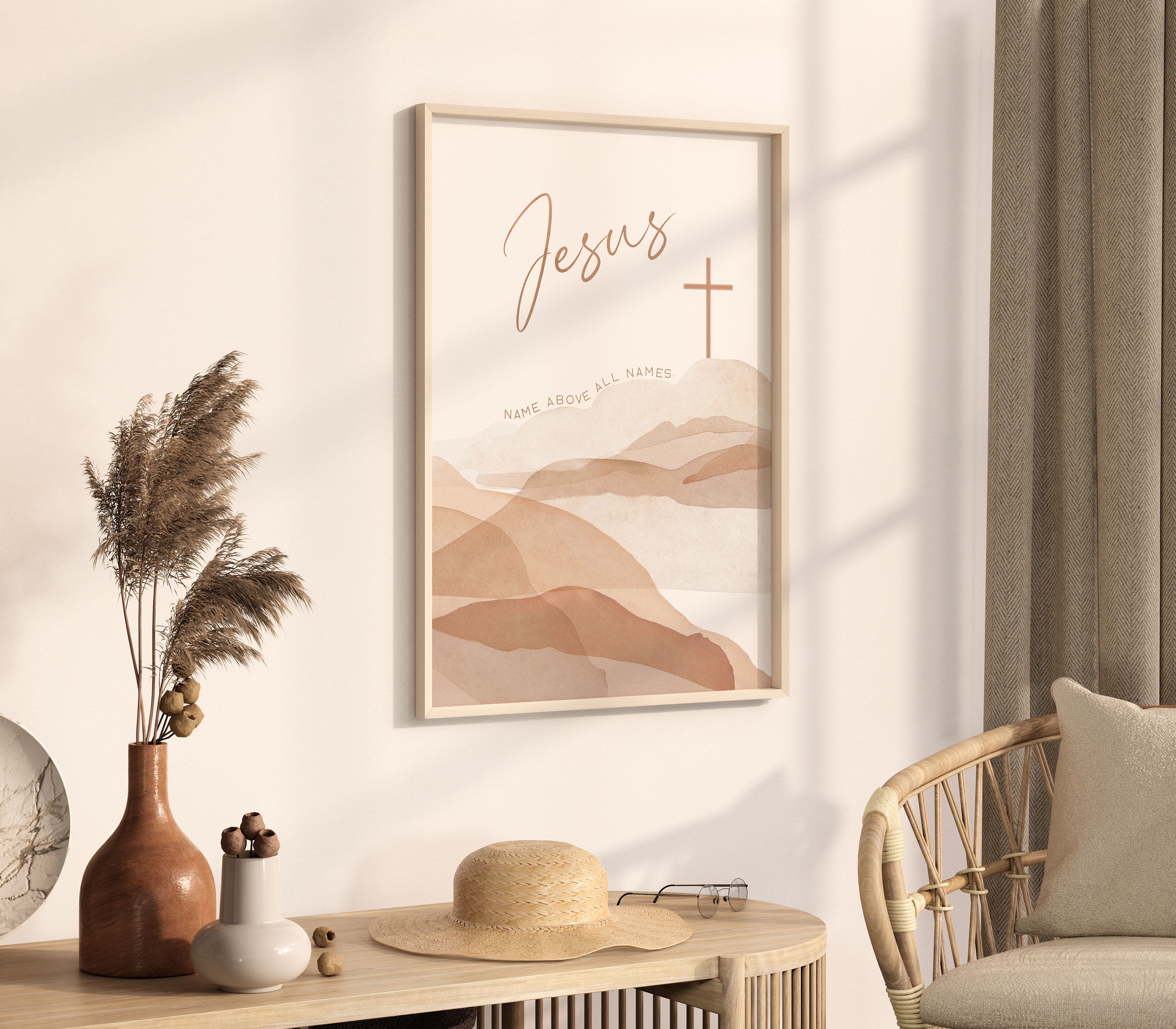 Philippians 2 9 Jesus Name Above All Names Bible Verse Wall Art Poster ...